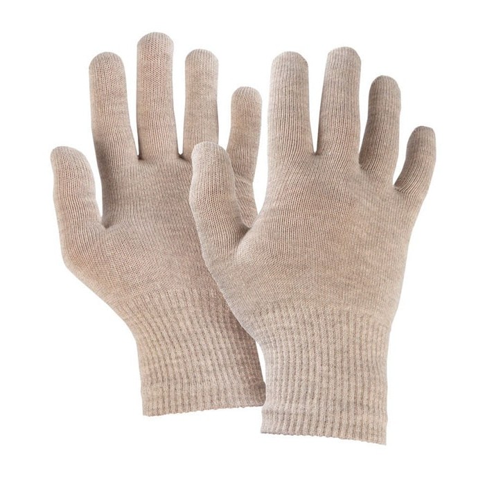 Deluxe Cotton Silver Gloves (Natural) - RaynaudsDisease.com