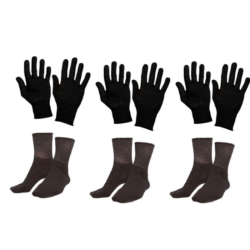 Raynaud's Deluxe Silver Gloves & Socks x 3 - RaynaudsDisease.com